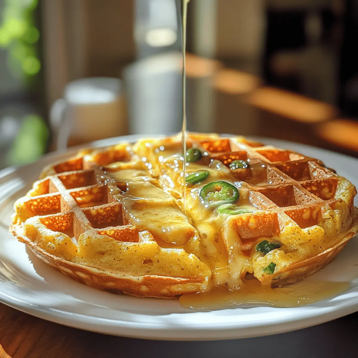 Cheddar Jalapeño Cornbread Waffles: Irresistibly Savory Treat